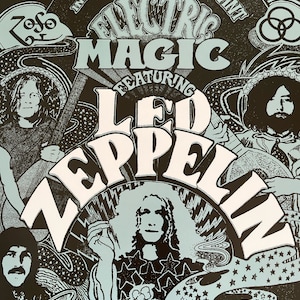 Led Zeppelin Electric Magic Vintage Poster Print Promo Commercial ...