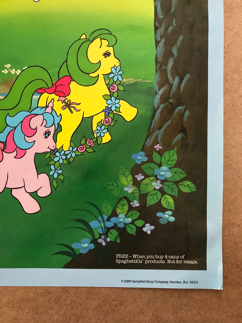 Vintage Original 1980s My Little Pony Pinup Poster 1986 Hasbro | Etsy