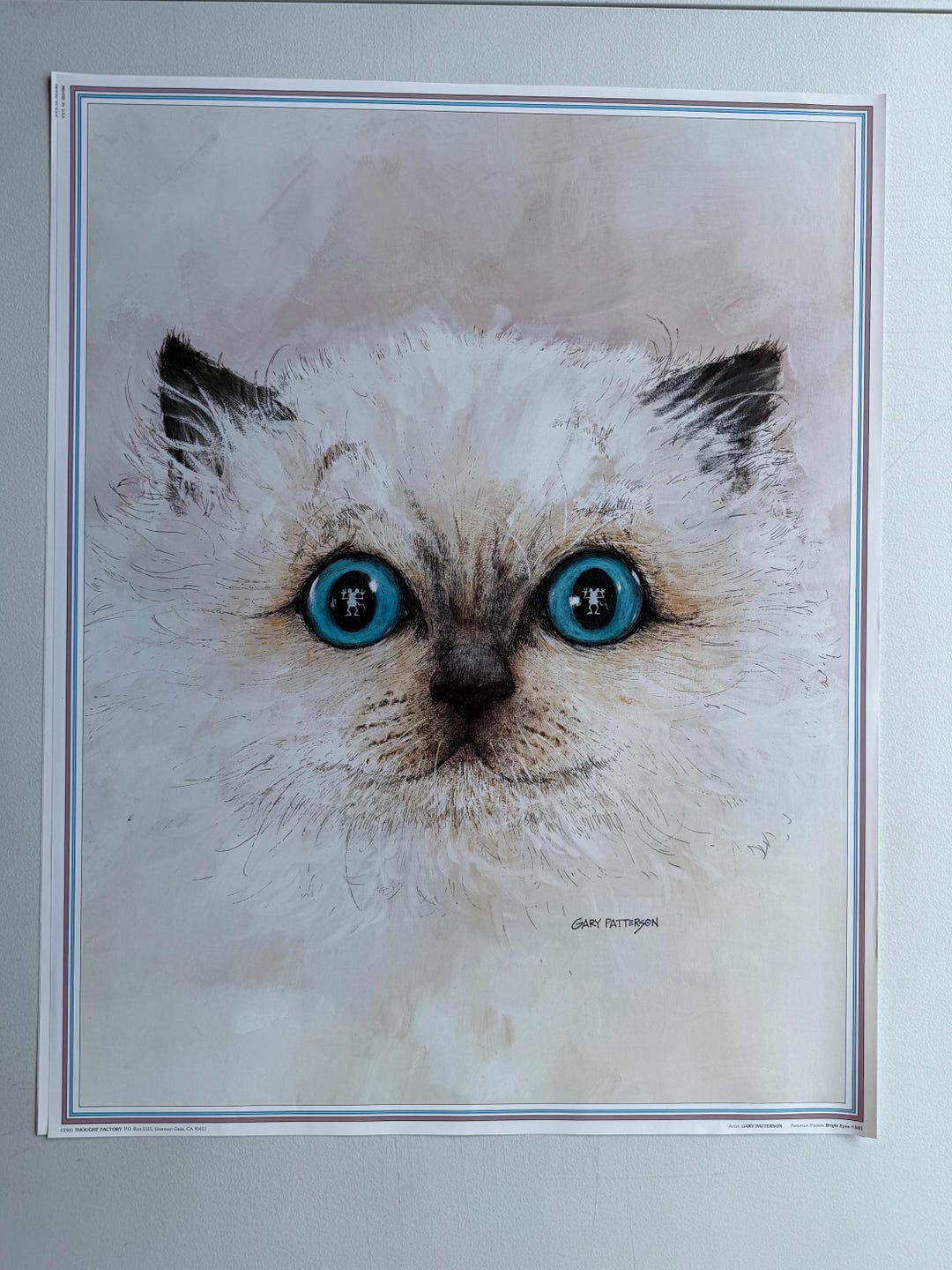Cat Eyes Gary Patterson Vintage Poster Psychedelic Style Mouse Eye Cats ...