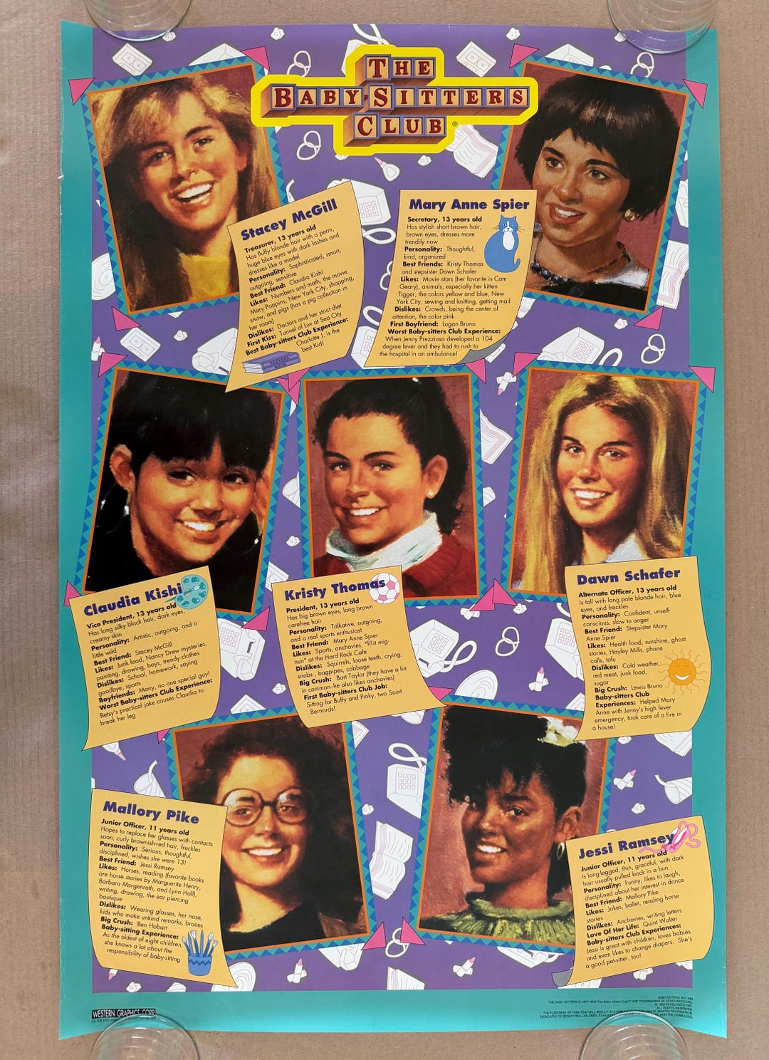 The Babysitters Club Vintage Poster 1993 Collage Girls Book Tv Movie ...
