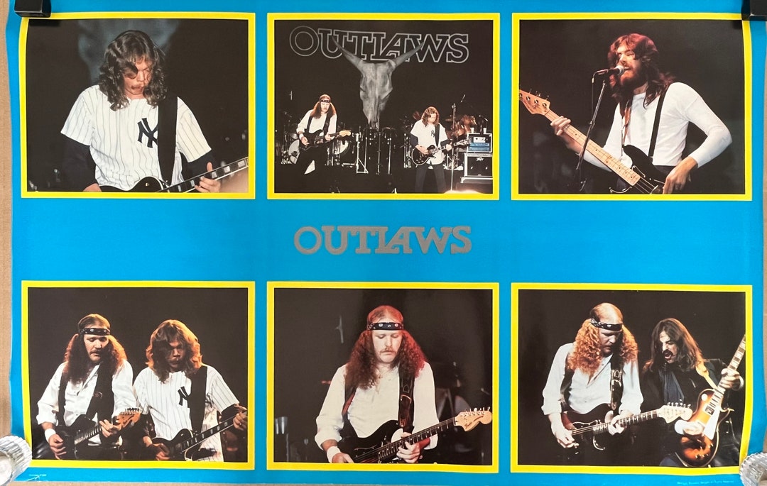 Vintage Original Poster the Outlaws Southern Rock 1970s Music Poster ...