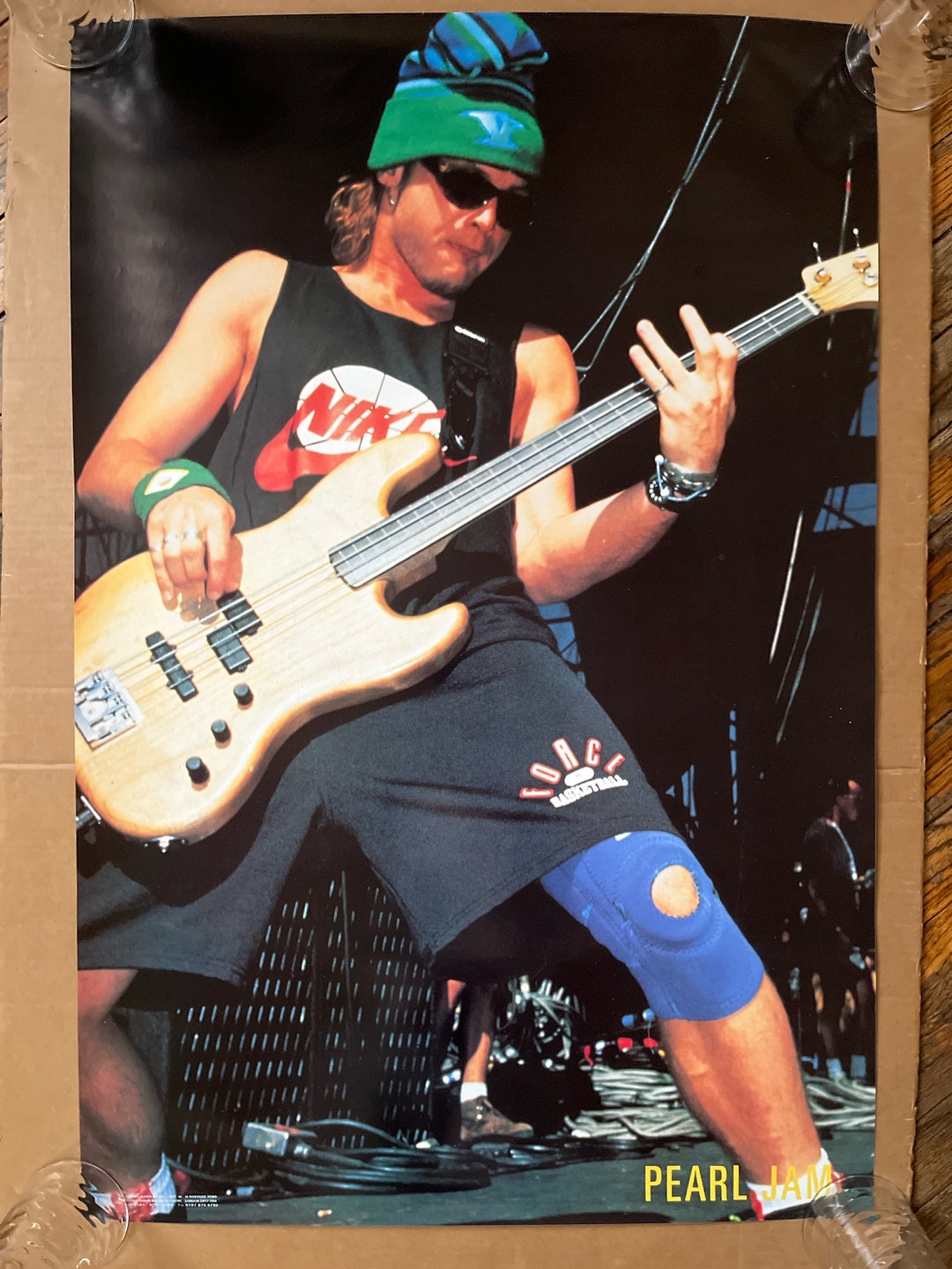 Vintage Poster Pearl Jam Music Memorabilia 1990s Bass Player Jeff Ament ...