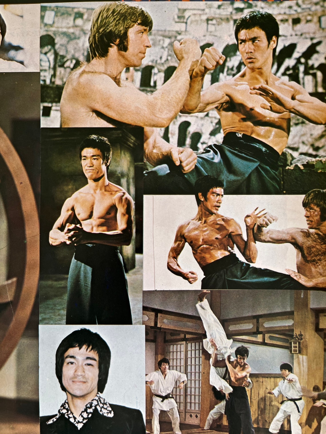Vintage Original 1980s Bruce Lee Collage Movie Poster Karate - Etsy