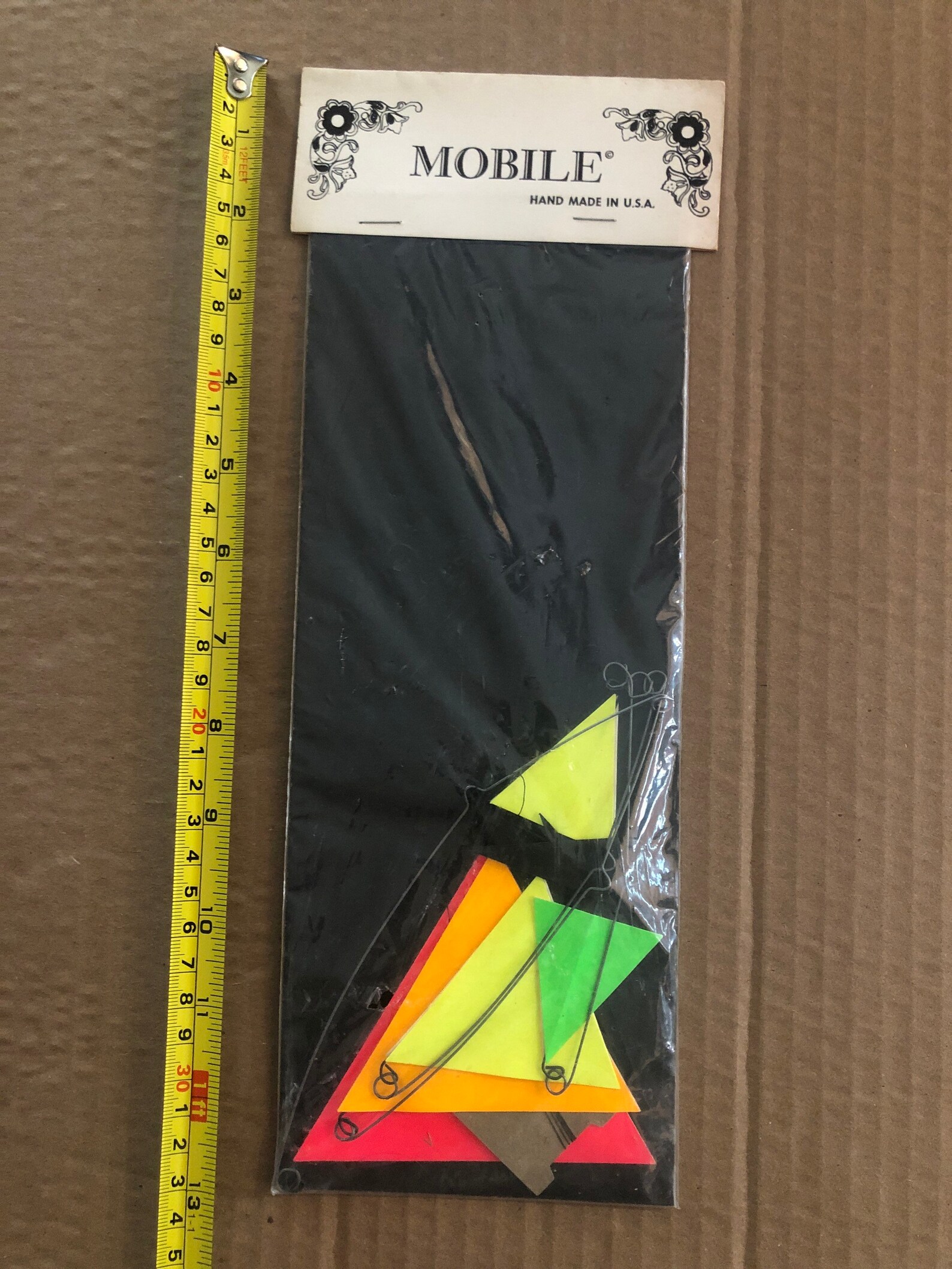 Vintage Mobile 1960s Psychedelic Hippy Shapes Headshop Triangles ...