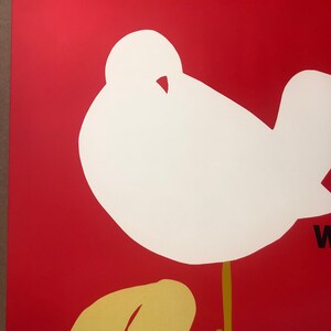 Vintage Woodstock Poster Arnold Skolnick Large 1969 Peace Music Dove - Etsy