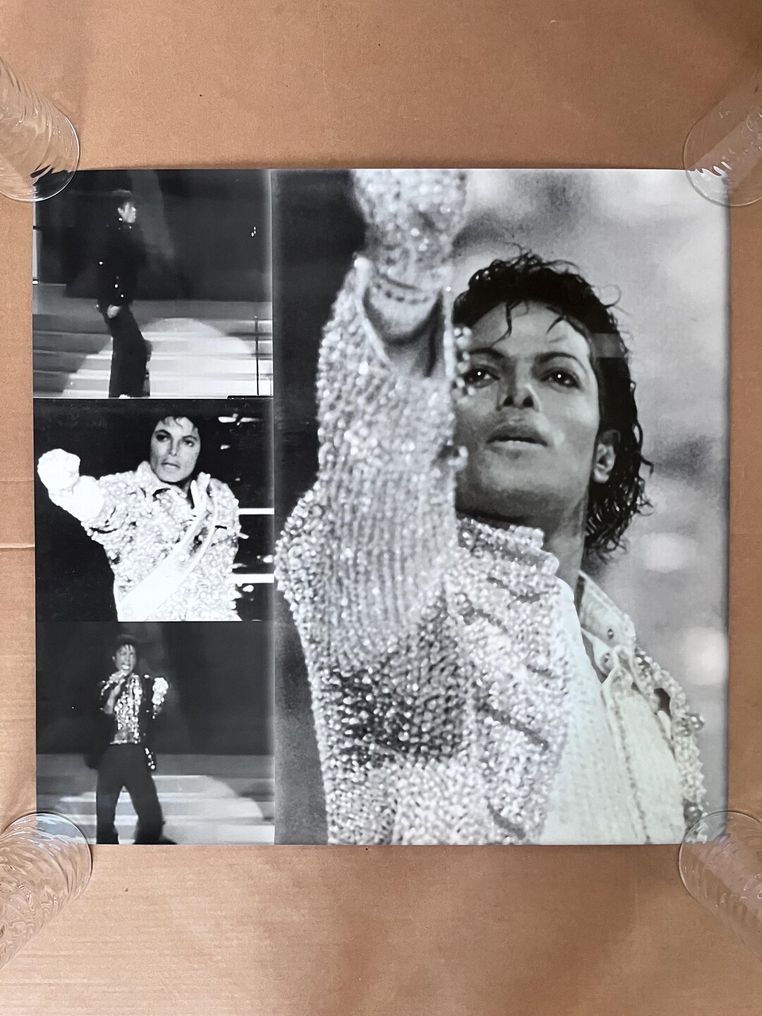 Michael Jackson Vintage Poster Grammy Phot Collage 1980s Moonwalk - Etsy