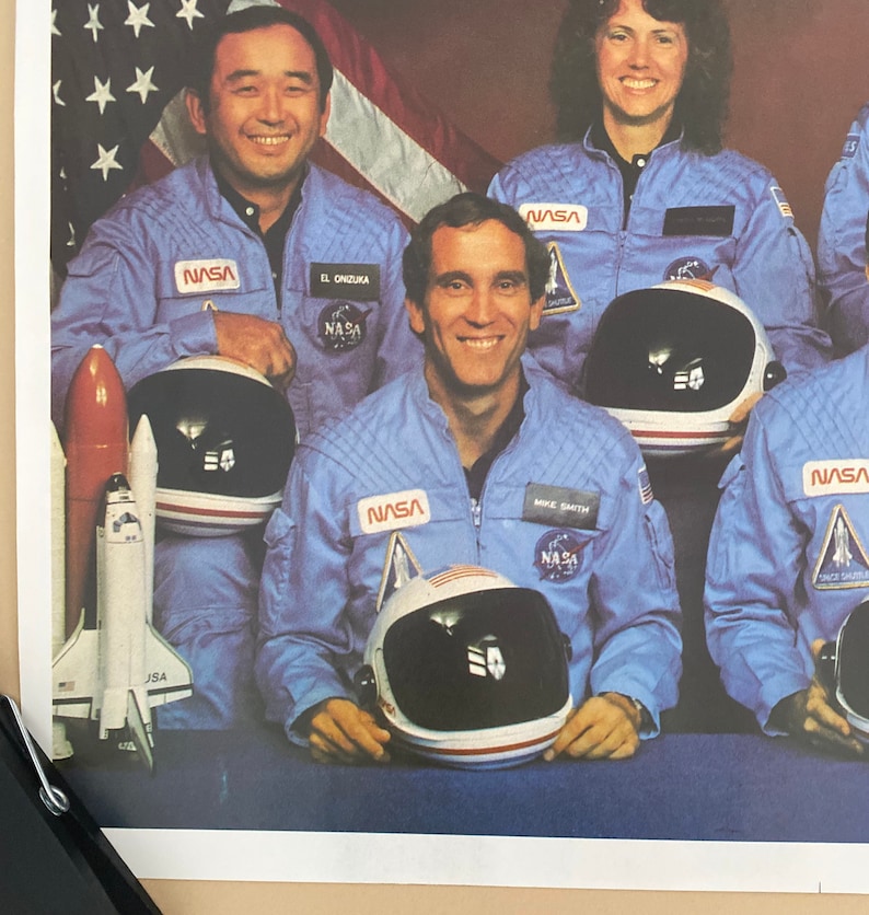 NASA Challenger Memorial Vintage Poster Astronauts Astronaut - Etsy