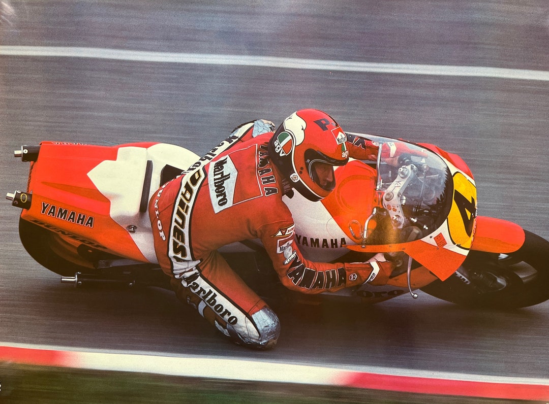 Vintage 1980s Yamaha Red White Motorcycle Speed Race Racer Poster - Etsy