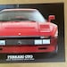 Ferrari GTO Vintage Poster Original Sport Car Race Car Red 1980s Italy ...
