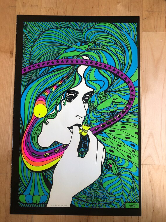 Acid Queen & Man Woman Blacklight Poster Pin-up Print Double - Etsy