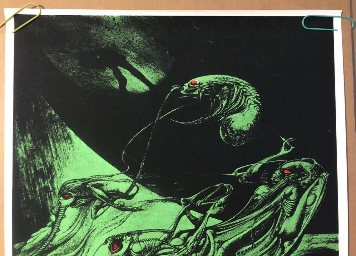 Freak Out Original Vintage Blacklight Poster Pin up Aliens Psychedelic ...