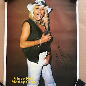 Vintage Original 1980s Motley Crue Vince Neil Pinup Rock Music ...
