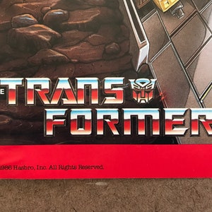 Vintage Original 1980s the Trans Formers Pinup Poster 1986 Hasbro Kids ...