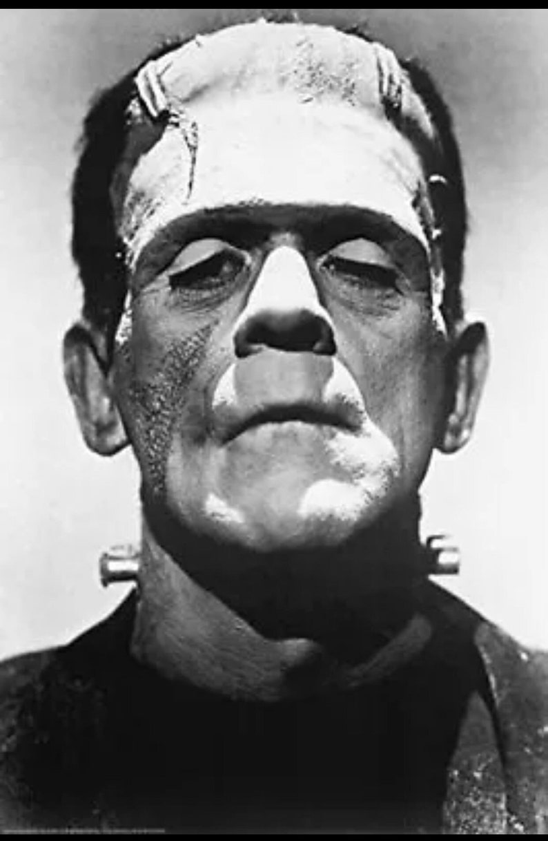 Frankenstein Monster Poster Boris Karloff Headshot Picture Photo Scary ...