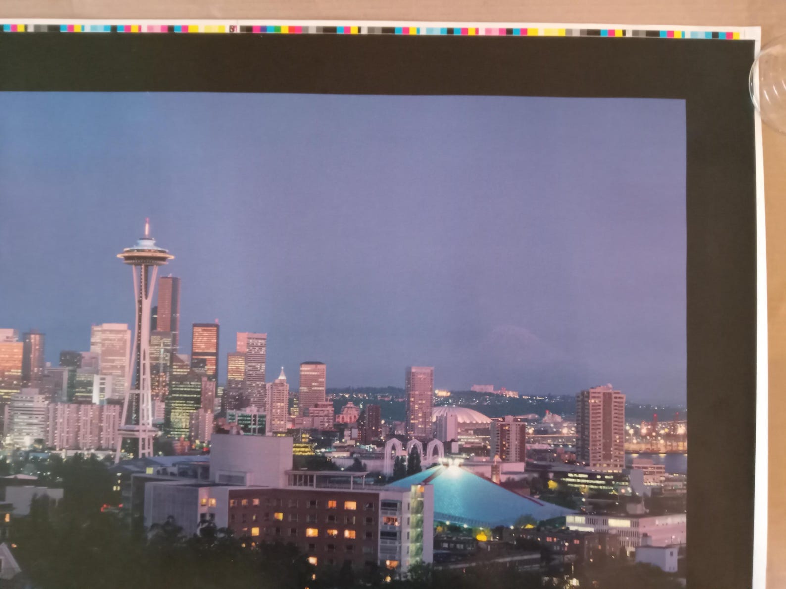Vintage Original 1986 Seattle Skyline Poster the Emerald City Space ...