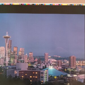 Vintage Original 1986 Seattle Skyline Poster the Emerald City Space ...