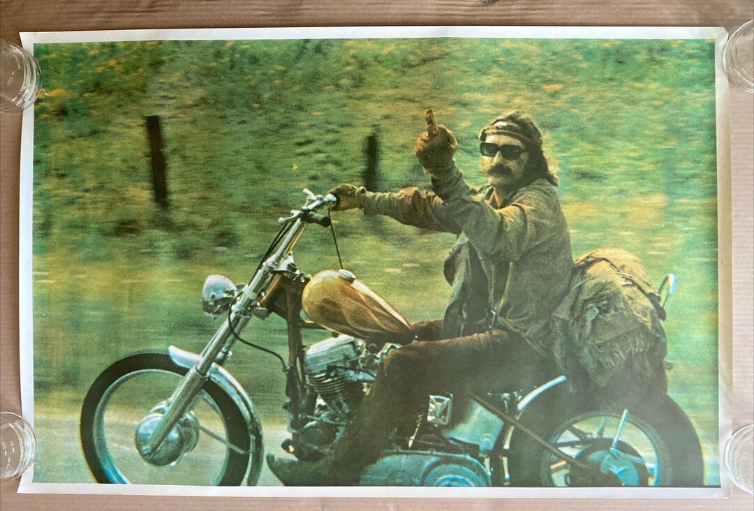 Easy Rider Dennis Hopper Finger Poster Blacklight Stars and Stripes ...