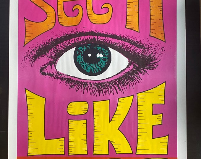 See It Like It is Eyeball Vintage Original Poster Psychedelic - Etsy