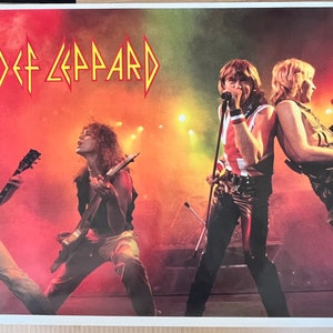 Vintage Original Poster 1983 Def Leppard on Stage 1980s British Heavy ...
