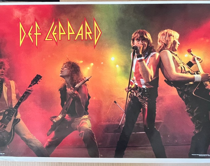 Vintage Original Poster 1983 Def Leppard on Stage 1980s | Etsy