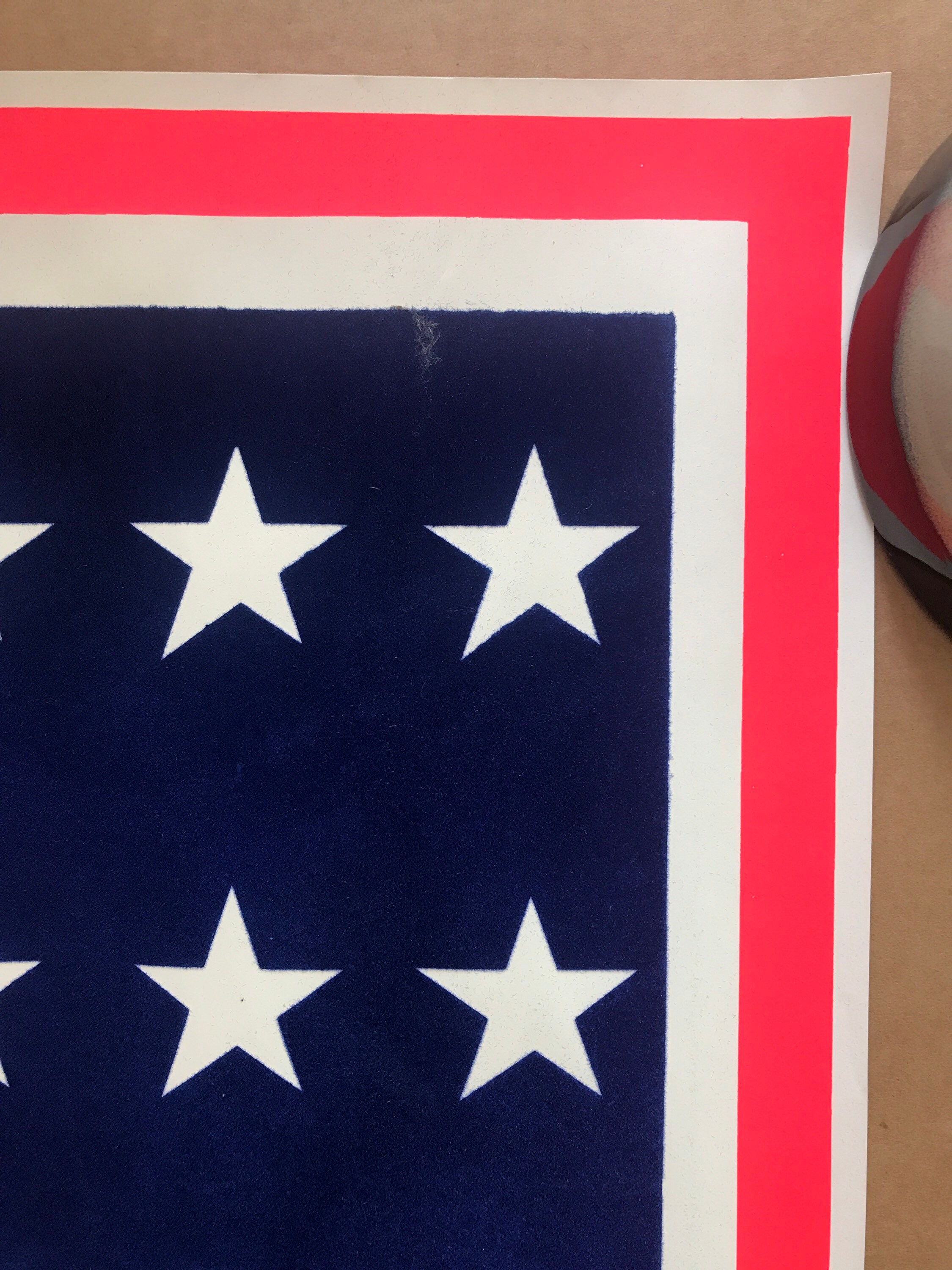 Vintage Original 1970s Velvet Peace Sign Stars and Stripes - Etsy