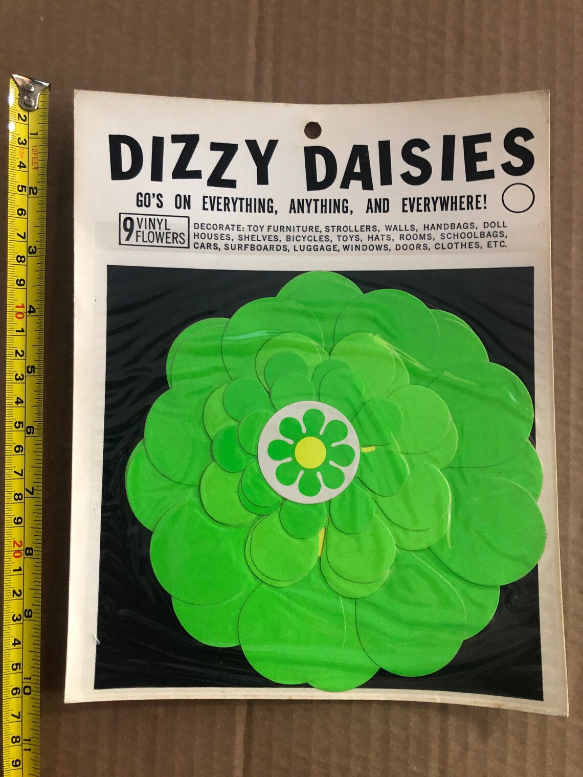 Vintage Blacklight Stickers Dizzy Daisies 1960s Daisy Vinyl - Etsy