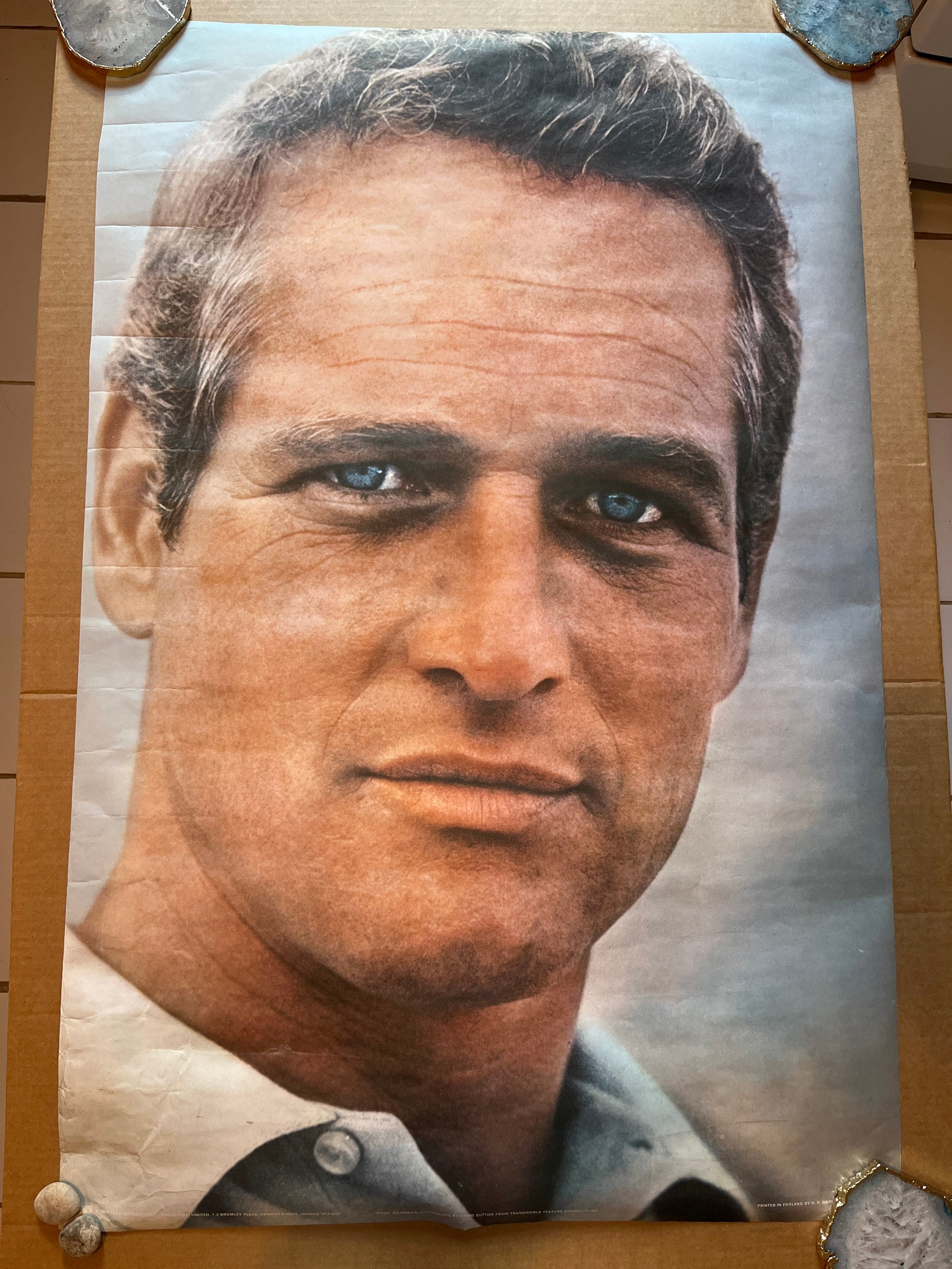 Paul Newman Vintage Poster Celebrity Actor 1970 - Etsy