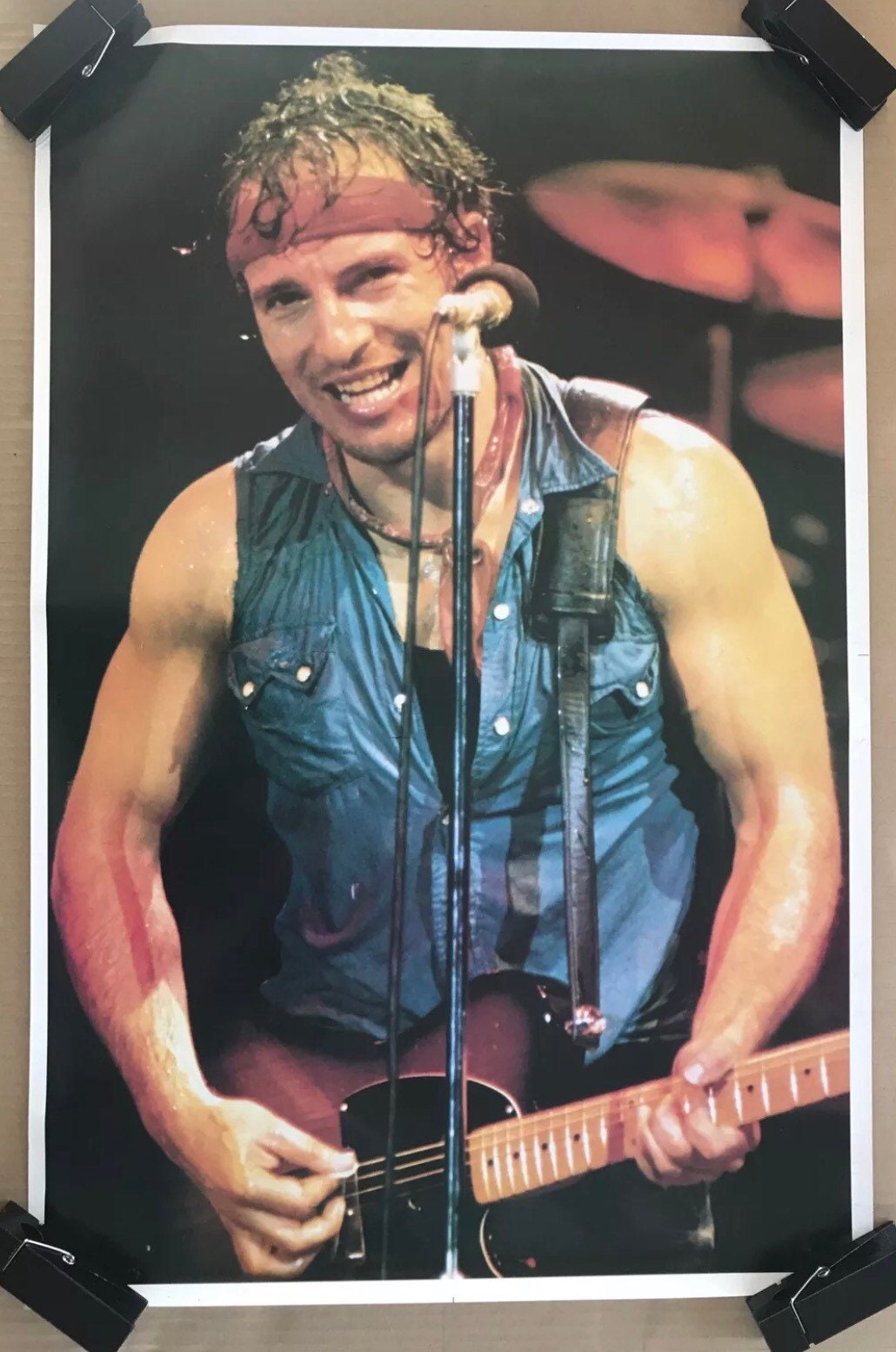 Vintage Original 1970s 1980s Bruce Springsteen Poster on Stage | Etsy