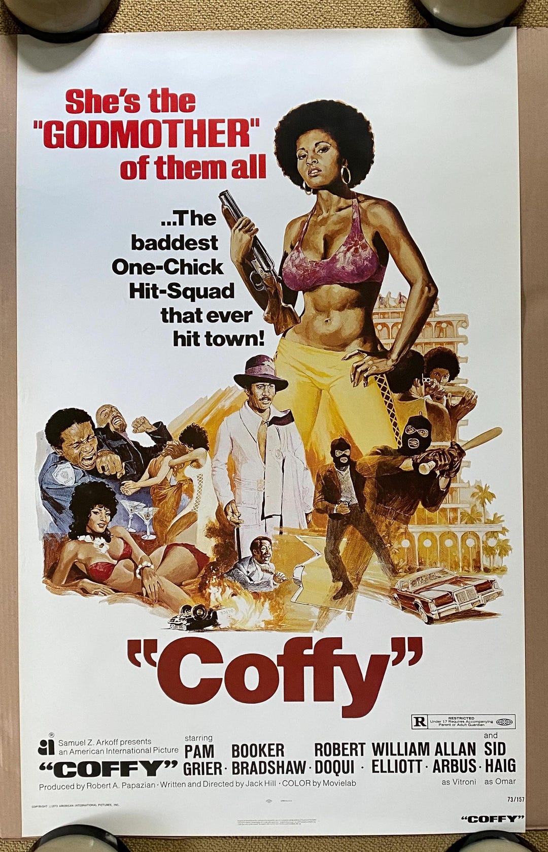Coffy Movie Poster Pam Grier Vintage Black Panther of Harlem Godmother 1973 Blaxploitation - Etsy
