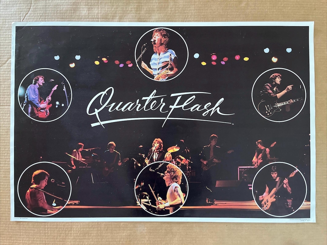 Original Vintage 1982 Quarterflash Concert Collage Poster 80s Rock ...