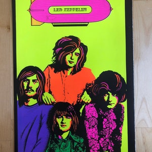 Led Zeppelin Blacklight Poster Pin-up Print Double Sided UV Scorpio ...