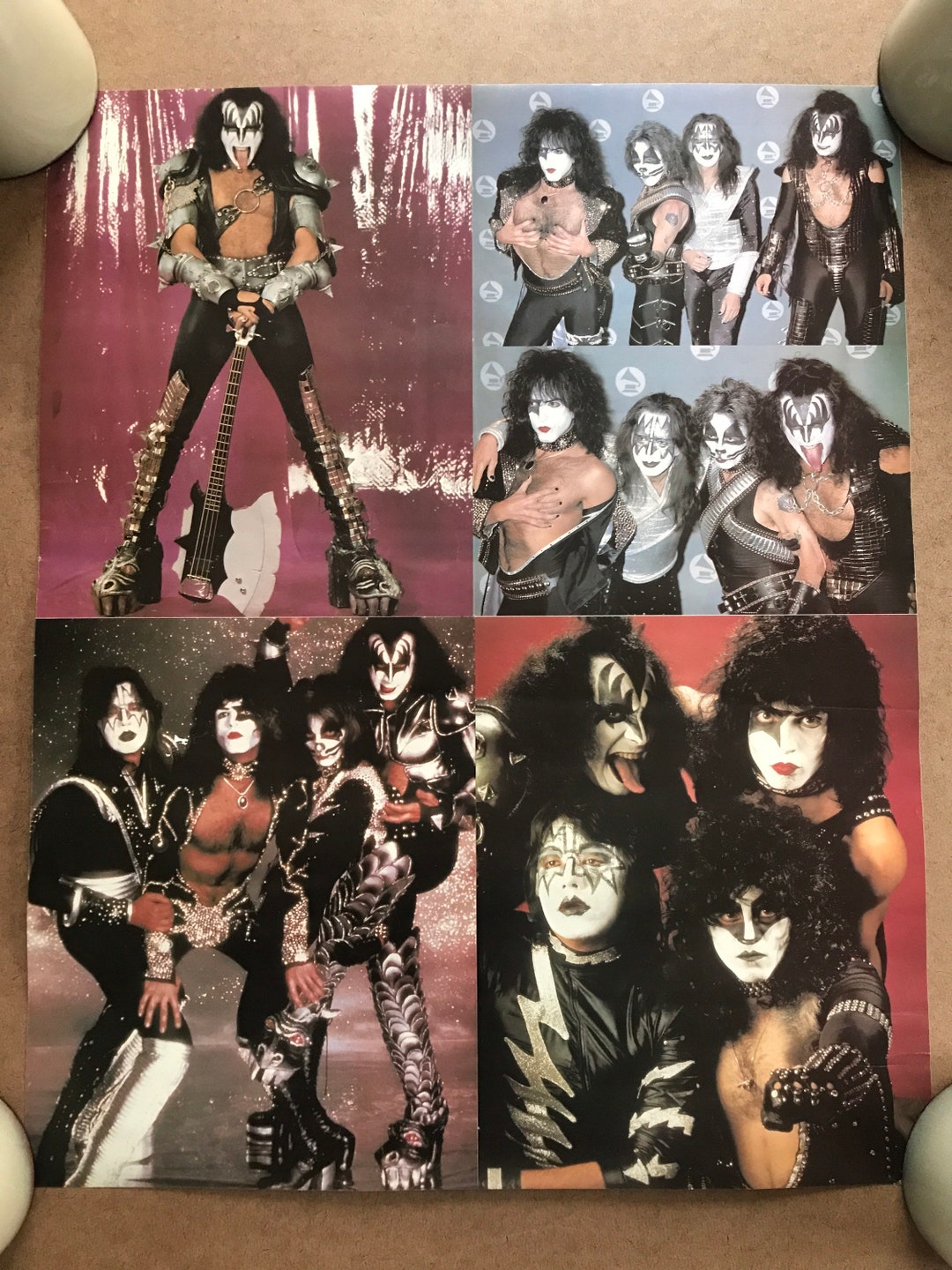 Vintage Original 1980s K.I.S.S Mini Collage Poster KISS Rock Music ...