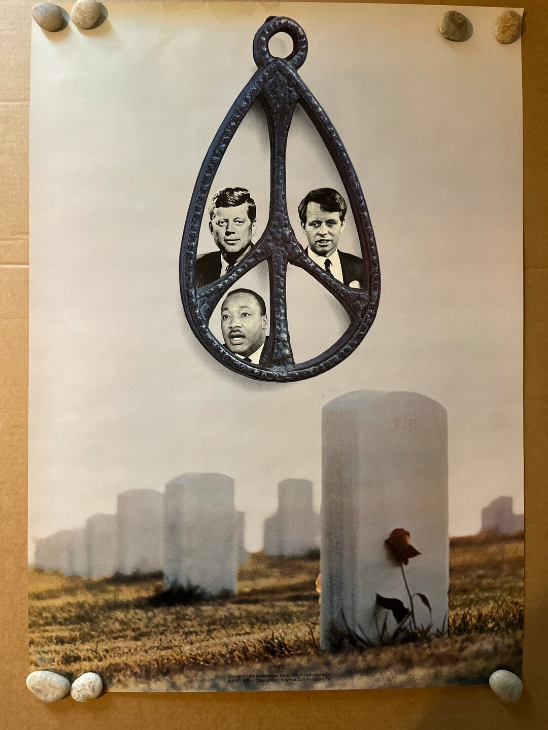 Peace Sign Poster JFK MLK RFK Vintage Poster - Etsy