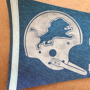 Vintage Original 1970s Detroit Lions Football Pennant Flag Sports ...
