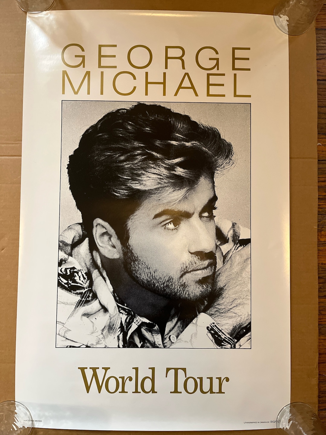 George Michael World Tour Vintage Poster 1990s Promo - Etsy