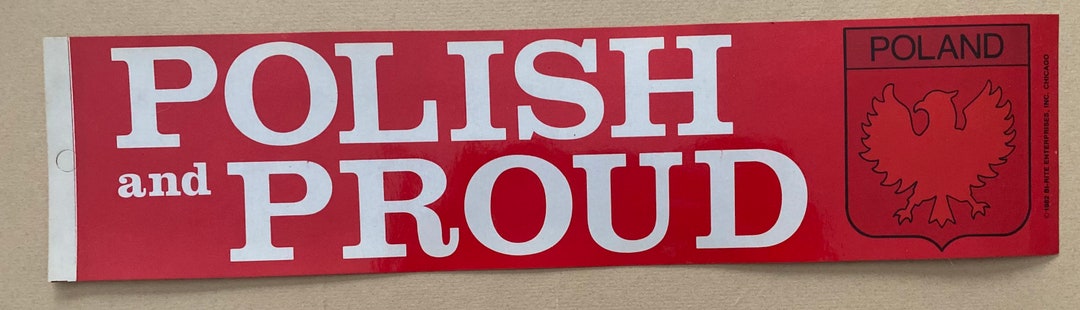 Polish and Proud Vintage Bumper Sticker 1980’s - Etsy