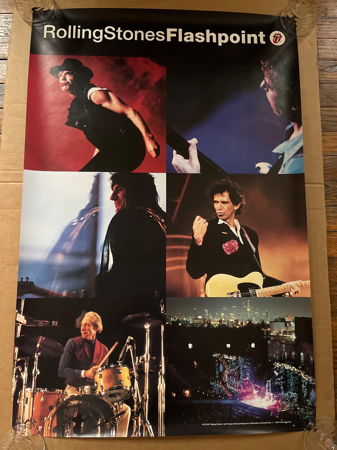 The Rolling Stones Flashpoint 1991 Vintage Poster Promo Tour Music ...