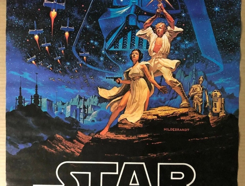 Star Wars Original Vintage Movie Poster Hildebrandt 1977 - Etsy