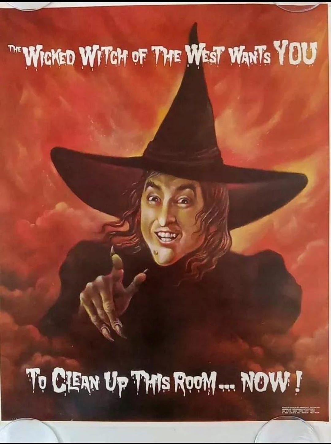 Wicked Witch of the West Clean up Room Poster Wizard of Oz Vintage ...