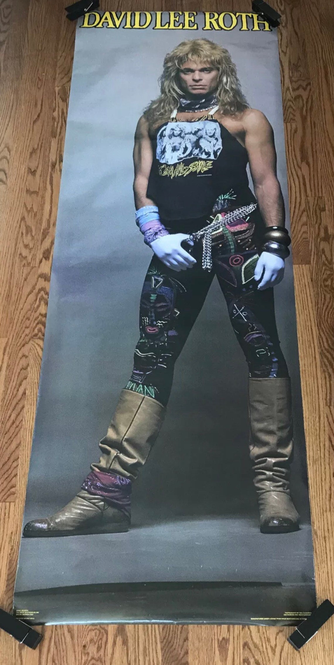Vintage Original 1980s David Lee Roth Poster Van Halen Neil - Etsy