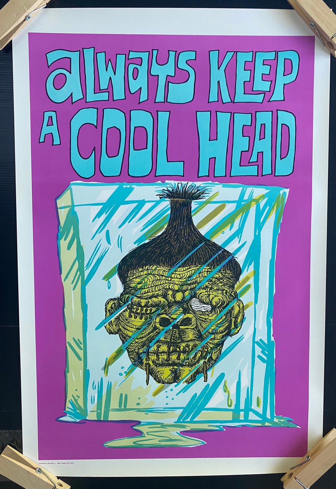 Always Keep A Cool Head Original Vintage Headshop 1970’s Poster - Etsy