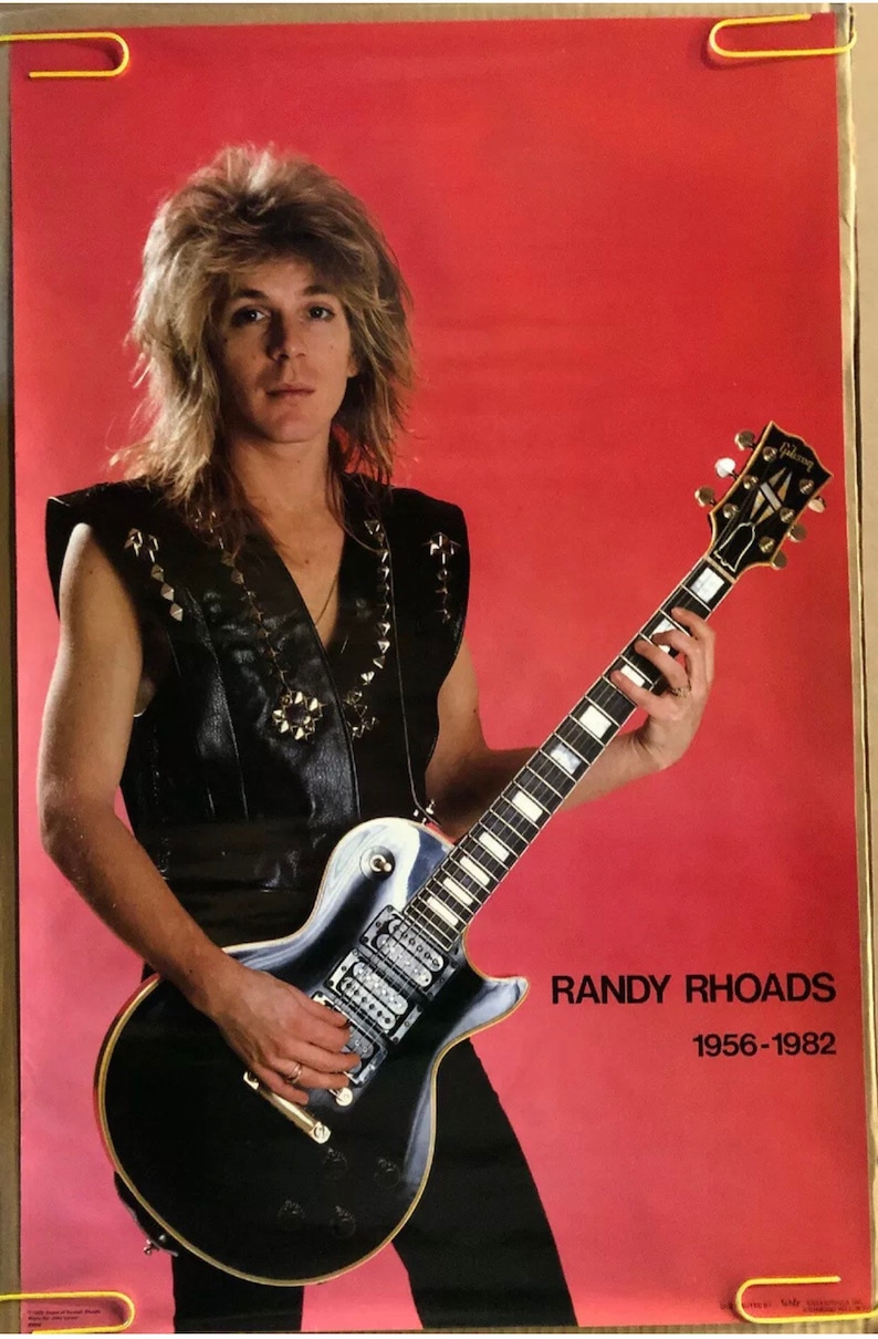 Randy Rhoads Vintage Poster Memorial 1980's Original - Etsy