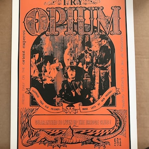 Original Vintage 1960s Try Opium Poster Pinup Drugs Weed Psychedelic - Etsy