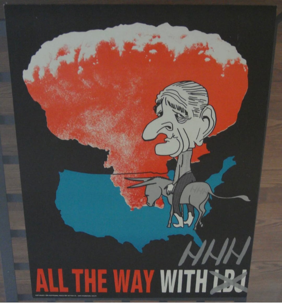 All the Way With LBJ Original Vintage Political Poster - Etsy
