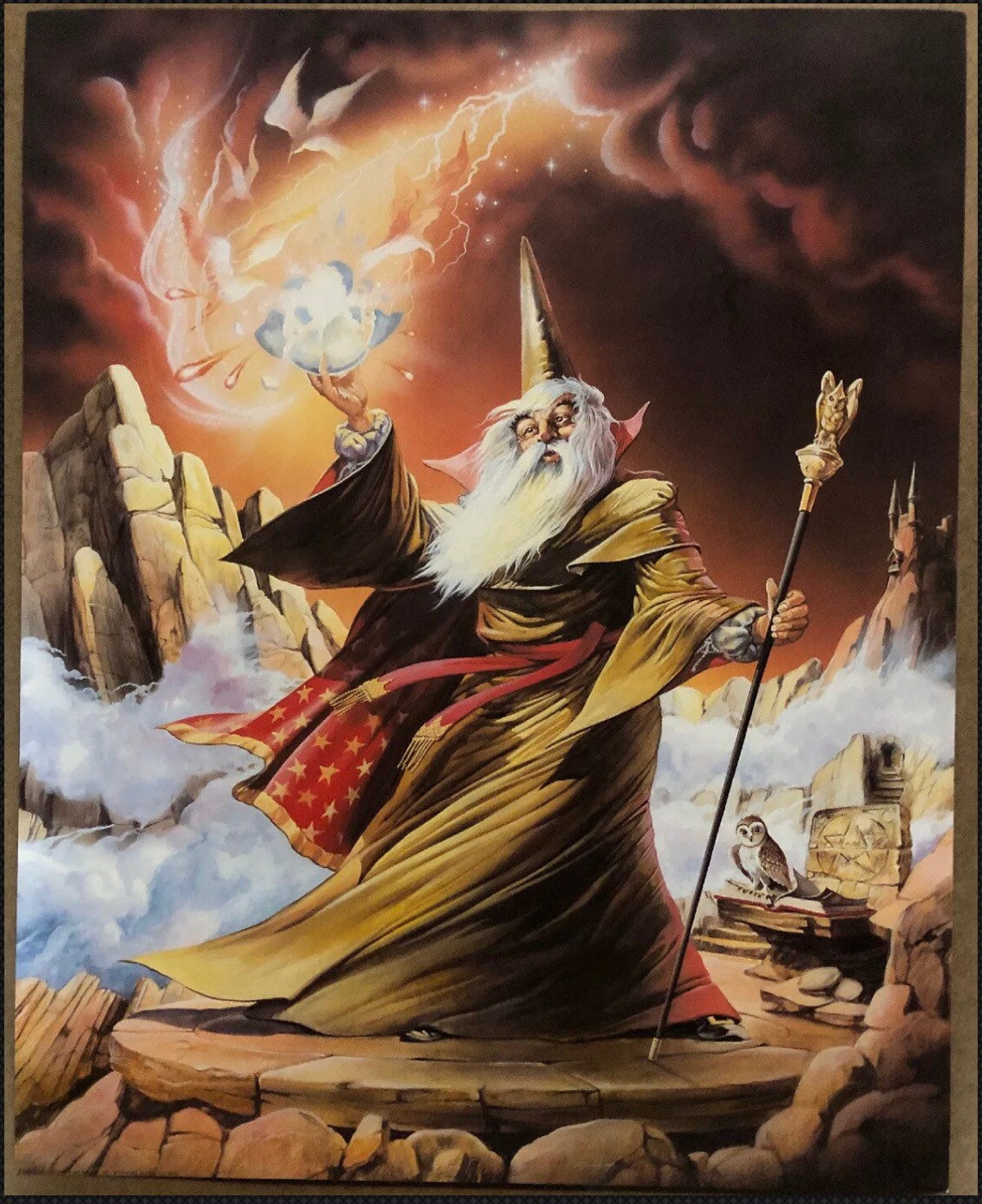 Original Vintage Poster the Wizard Sorcerer Headshop Pin up Psychedelic ...