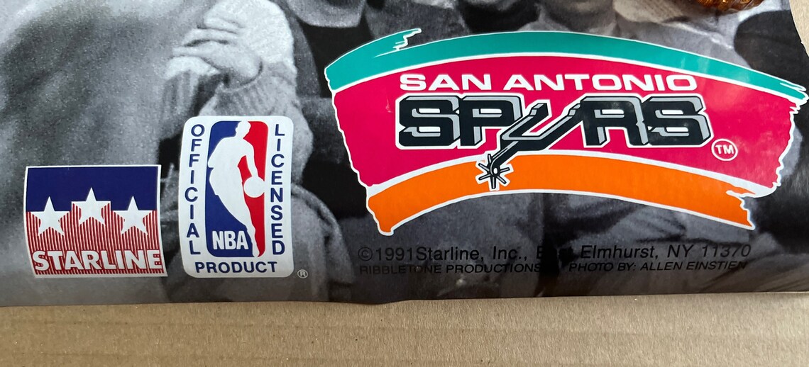 Vintage Original 1991 San Antonio Spurs David Robinson Poster ...