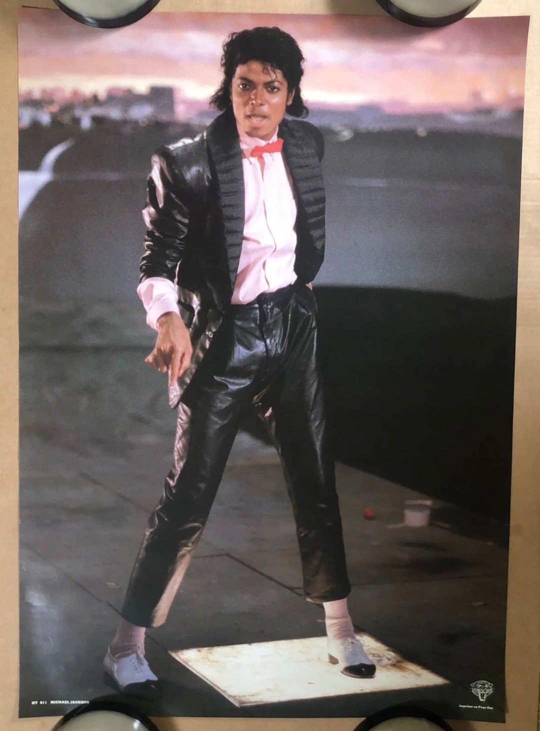 Michael Jackson Vintage Poster Billie Jean Beat It Glowing Sidewalk ...