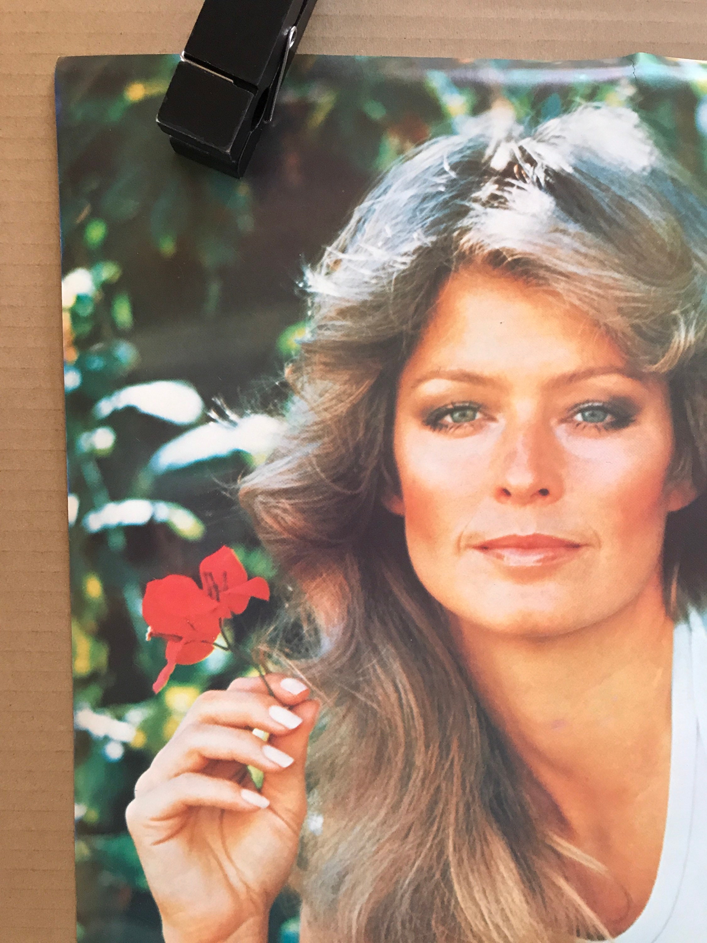 Vintage Original 1977 Farrah Fawcett Flowers Pinup 1970s | Etsy