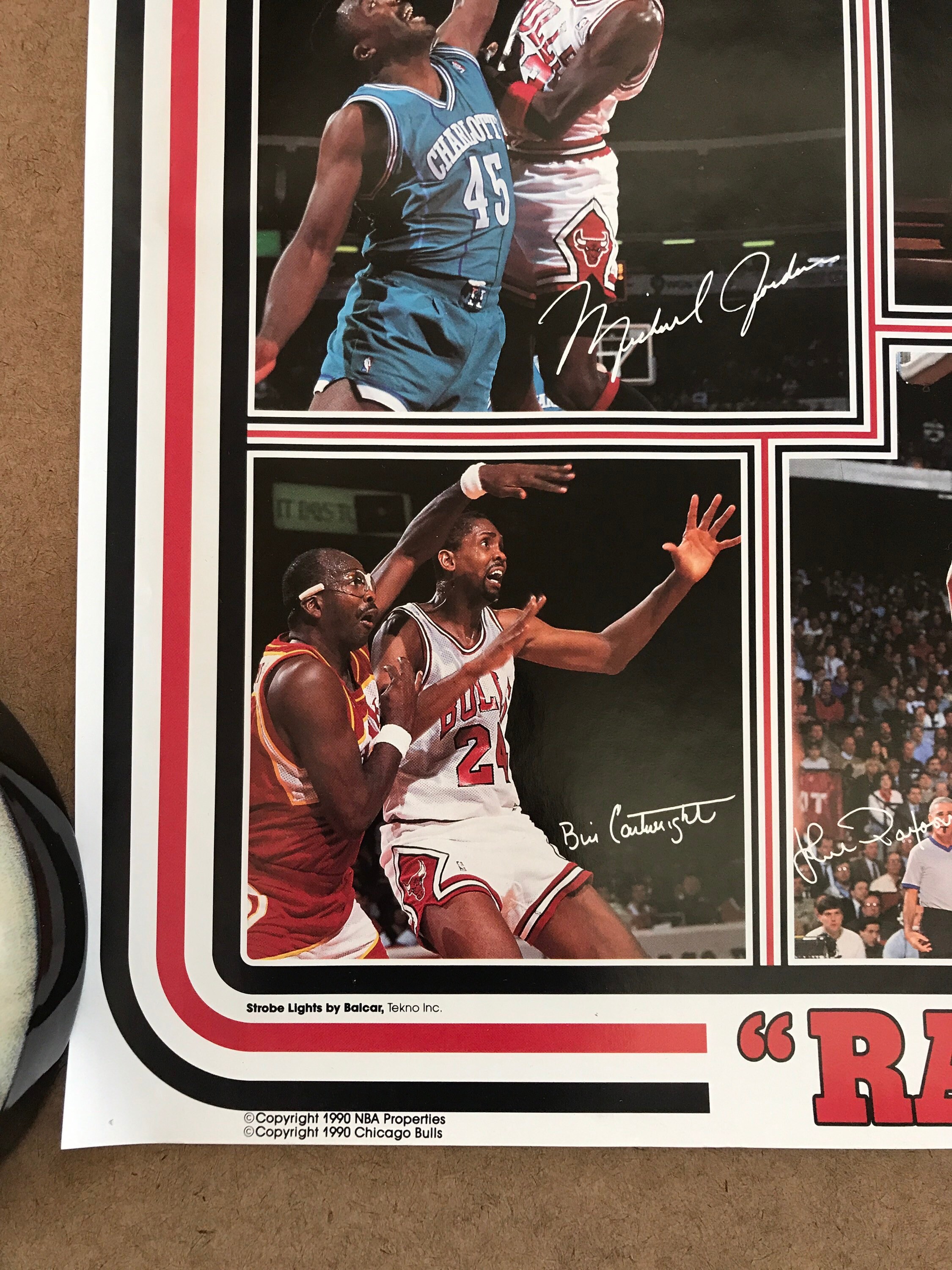 Vintage Original 1990s Chicago Bulls Collage Poster Raging | Etsy