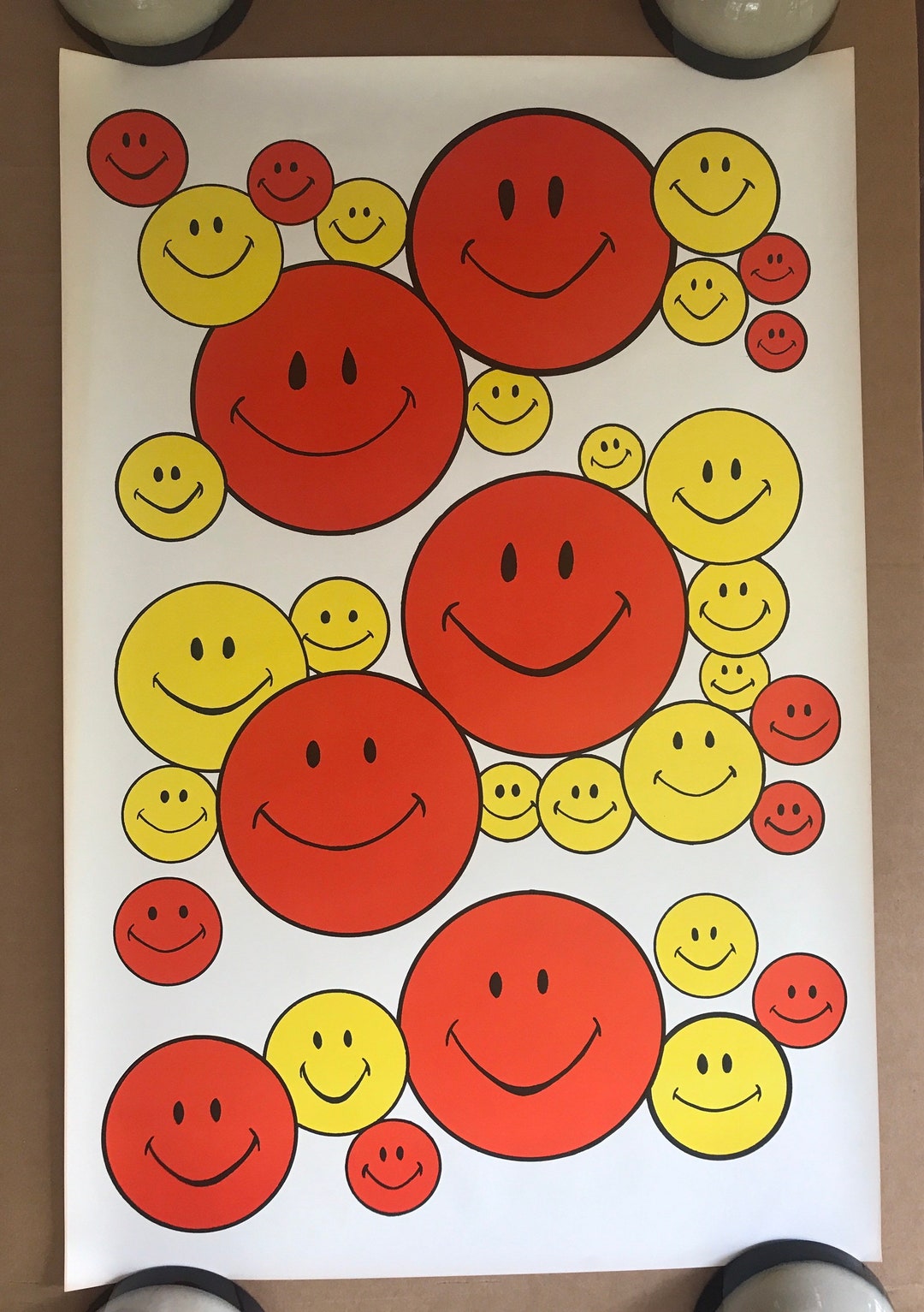 Vintage Original 1970s Smiley Happy Face Poster Smile Have a - Etsy